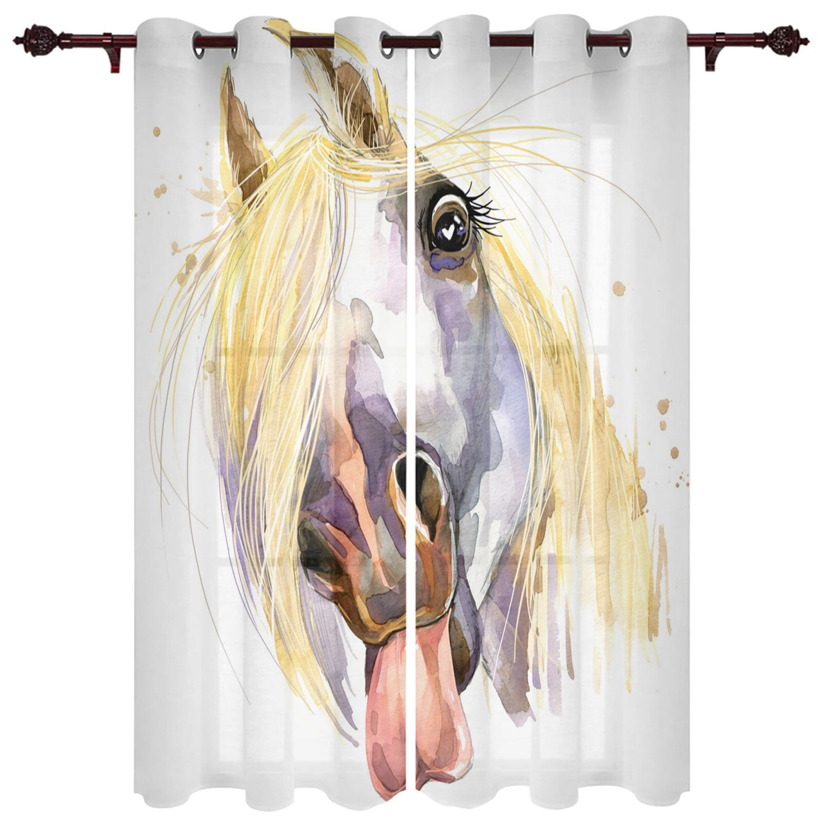 Corridor Flowers Building Kitchen Curtain Kids Bedroom Living Room ...