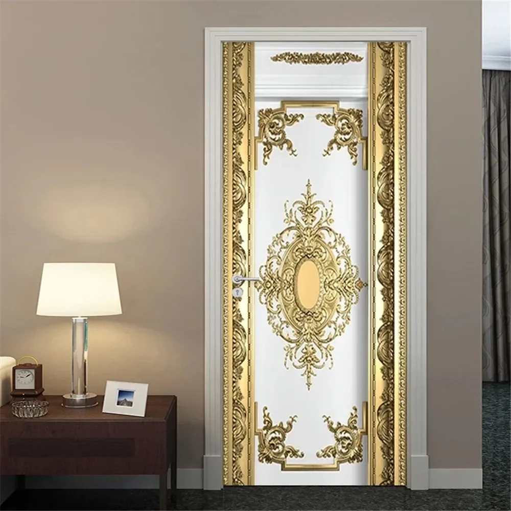 Corridor Modern Door Sticker PVC 3D DIY Self-Adhesive Abstract Fashion ...