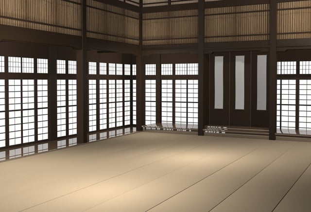 Corridor Modern Office Building French Window Tree View Room Interior ...