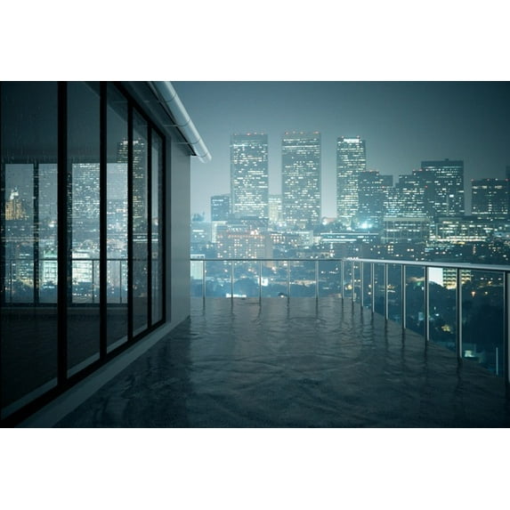Corridor Modern Office Building French Window Tree View Room Interior ...