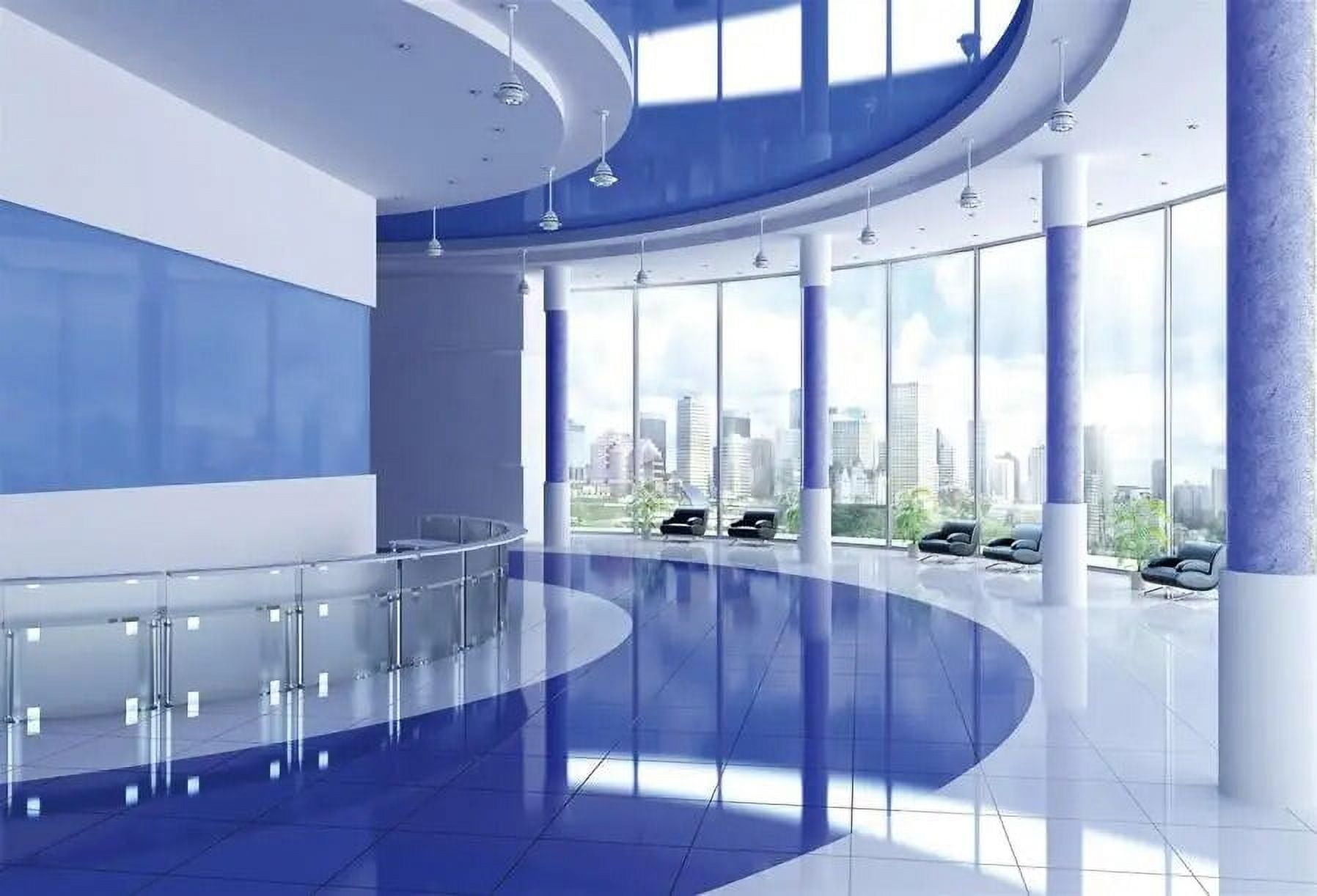 Corridor Modern Office Building French Window Tree View Room Interior ...