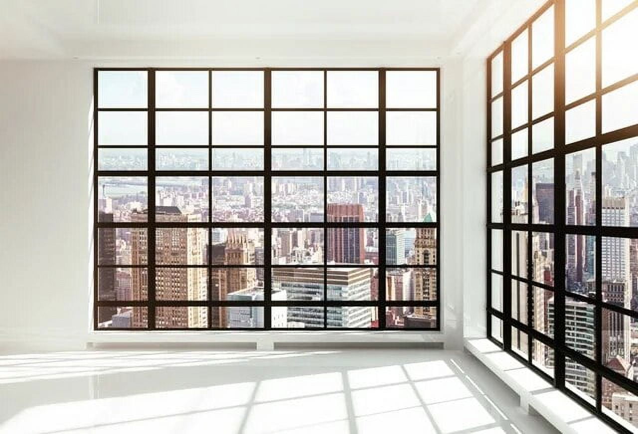 Corridor Modern Office Building French Window Tree View Room Interior ...