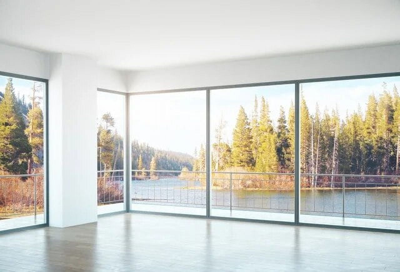 Corridor Modern Office Building French Window Tree View Room Interior ...