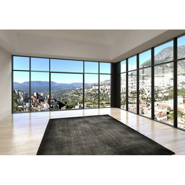 Corridor Modern Office Building French Window Tree View Room Interior ...