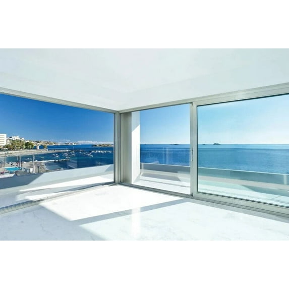 Corridor Modern Office Building French Window Tree View Room Interior ...