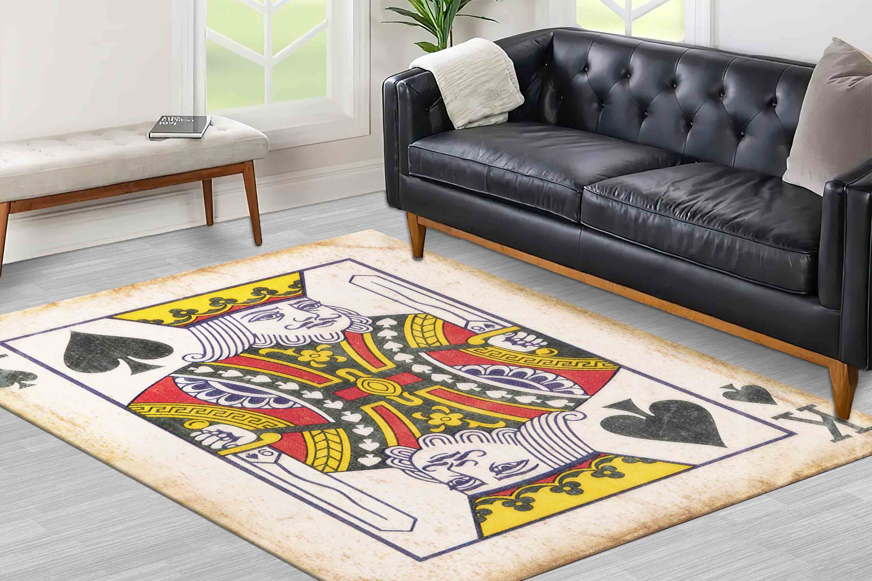 Corridor Rugs, Customs Rugs, Game Room Rug, King of Hearts Rug, Playing ...