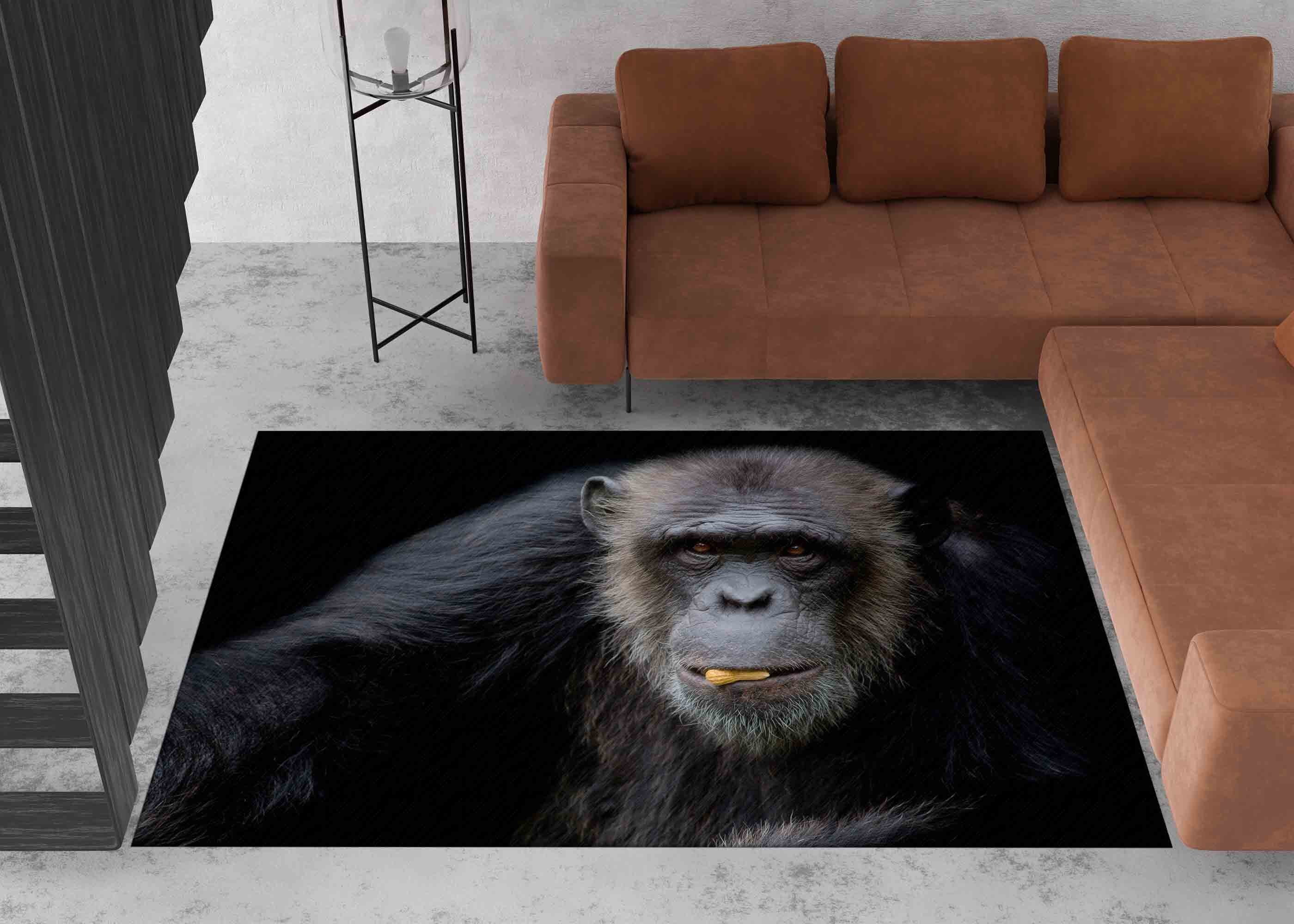 Corridor Rugs, Living Room Rugs, Cute Chimpanzee Rug, Chimpanzee Rug ...