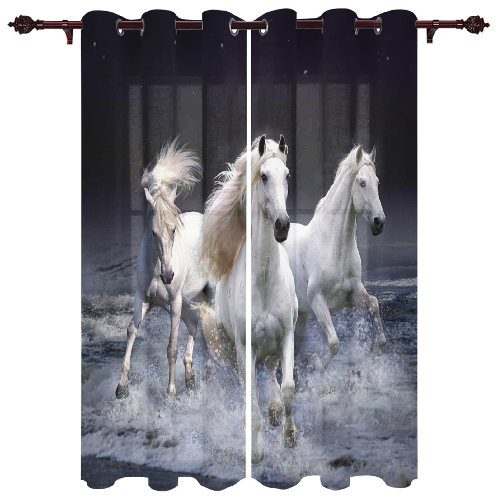 Corridor Stone Pillar Brilliant Kitchen Curtain Kids Bedroom Living ...