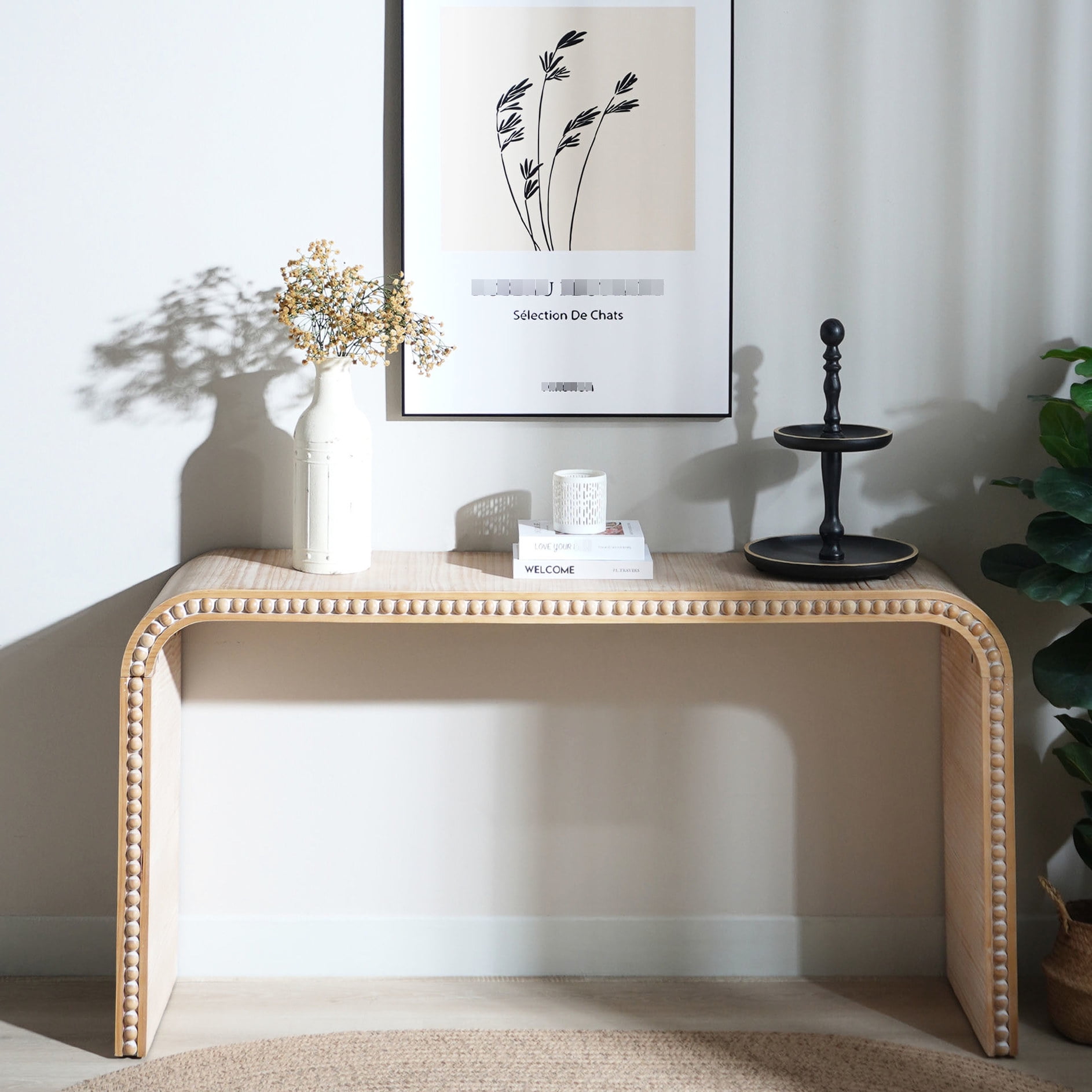 Corridor Table | Space-Saving, Versatile Use | Wood Material, Light ...