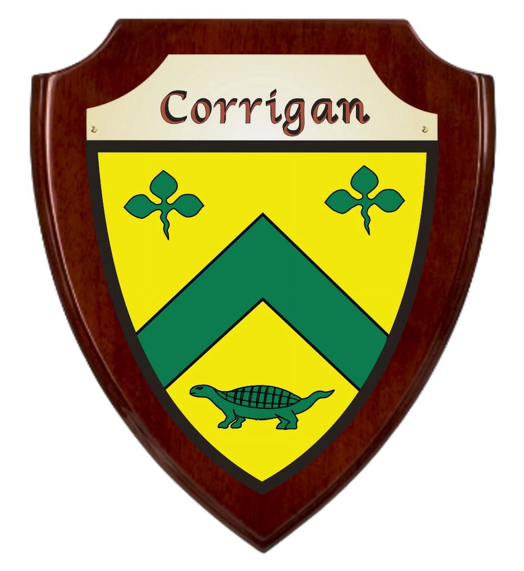 Corrigan Irish Coat of Arms Shield Plaque - Rosewood Finish - Walmart.com