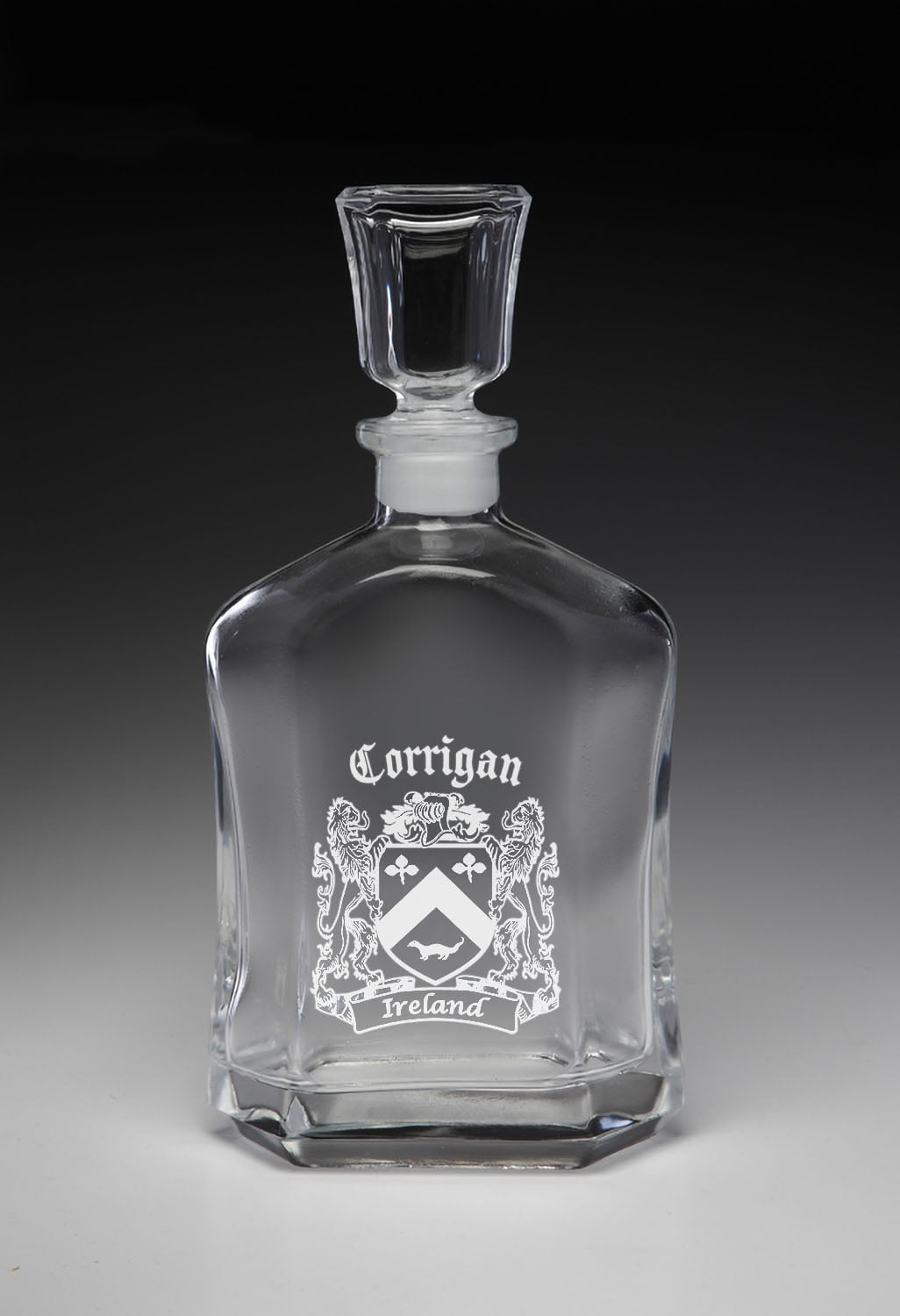 Corrigan Irish Coat of Arms Whiskey Decanter (Sand Etched) - Walmart.com