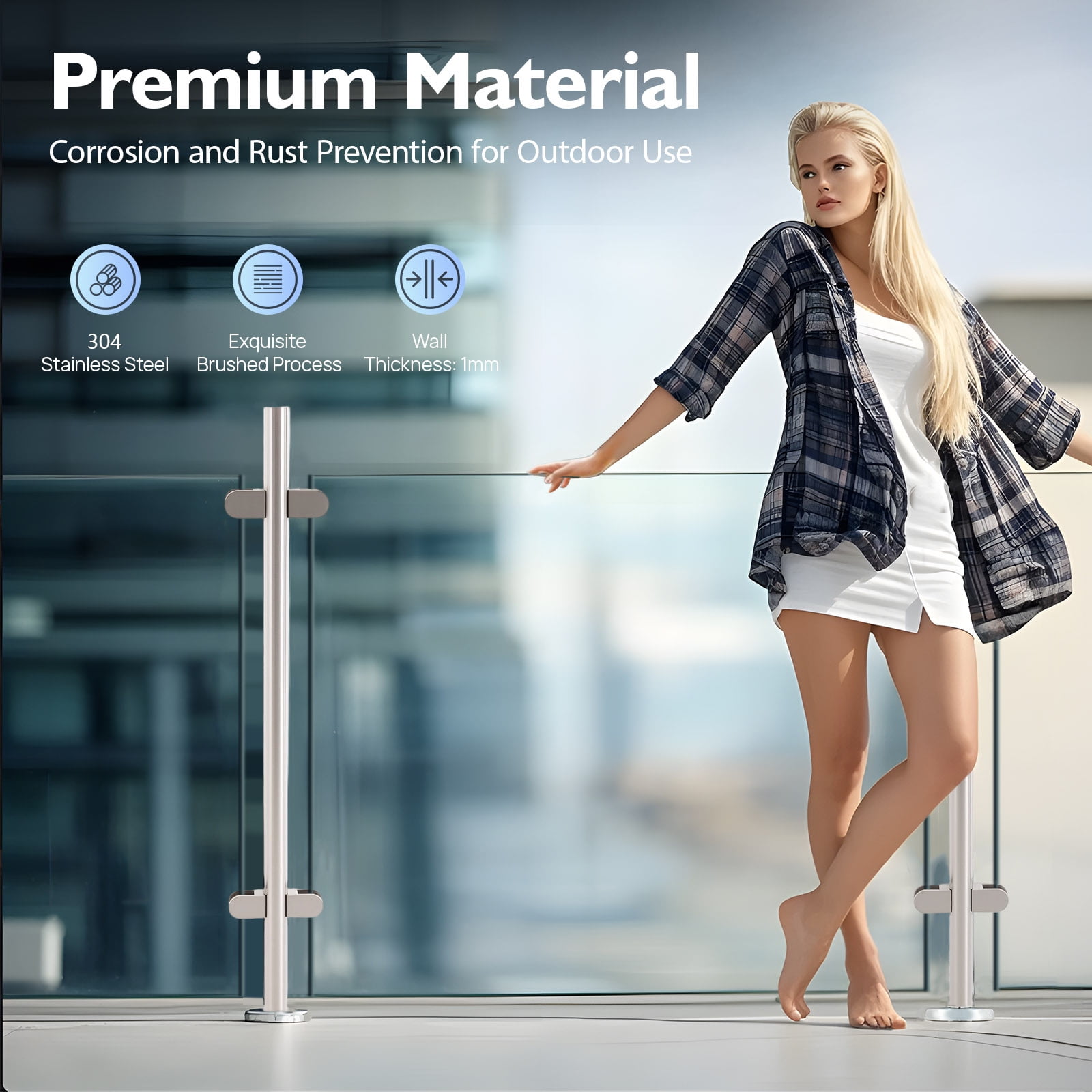 Corrosion Resistance Railing Post Stainless Steel Railing Fence Easy ...