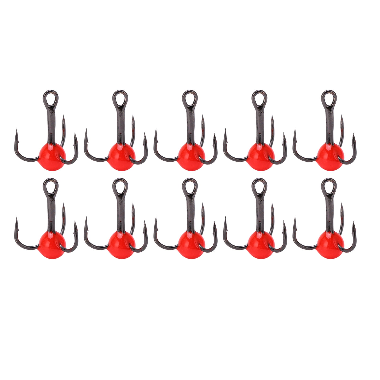Corrosion-Resistant 10-Piece Winter Ice Fishing Lure Set, Red Color ...