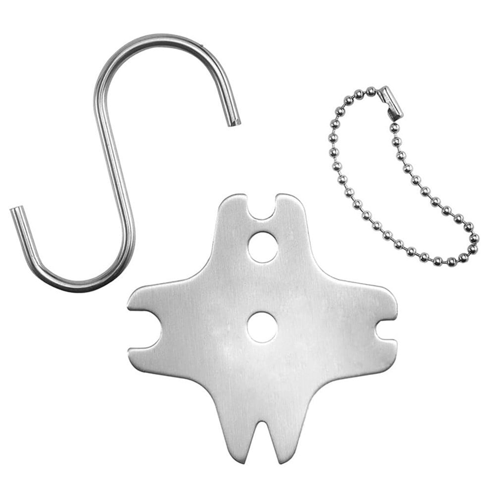 Corrosion Resistant BBQ Grill Scraper Round Notches Plus A V Shaped ...