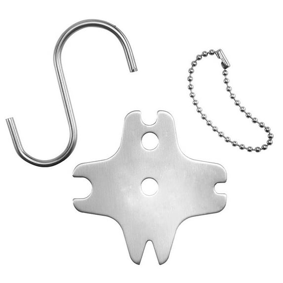 Corrosion Resistant Bbq Grill Scraper Round Notches Plus A V Shaped ...