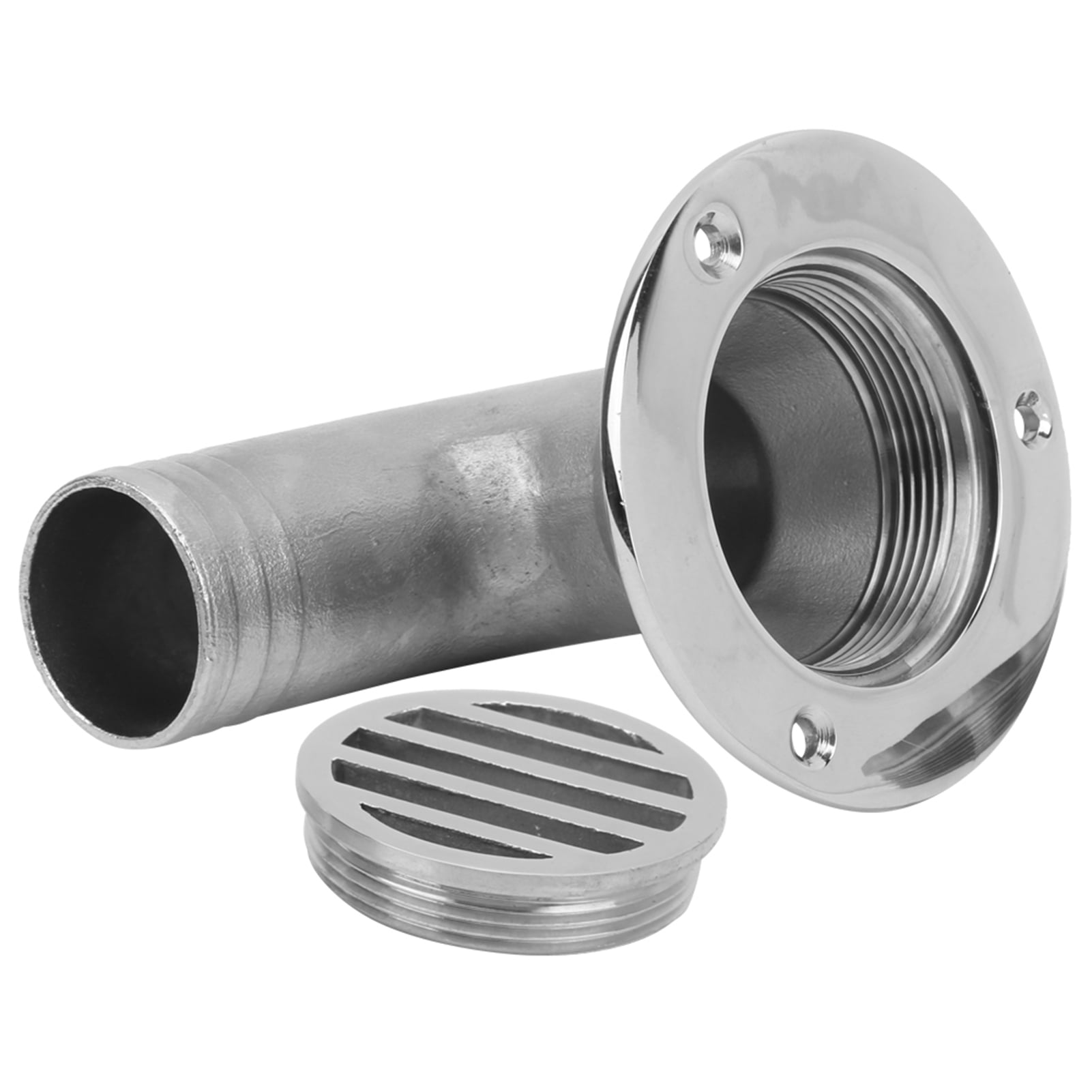 Corrosion,Resistant Boat Floor Drain, 90 Angle, 316 Stainless, Deck ...
