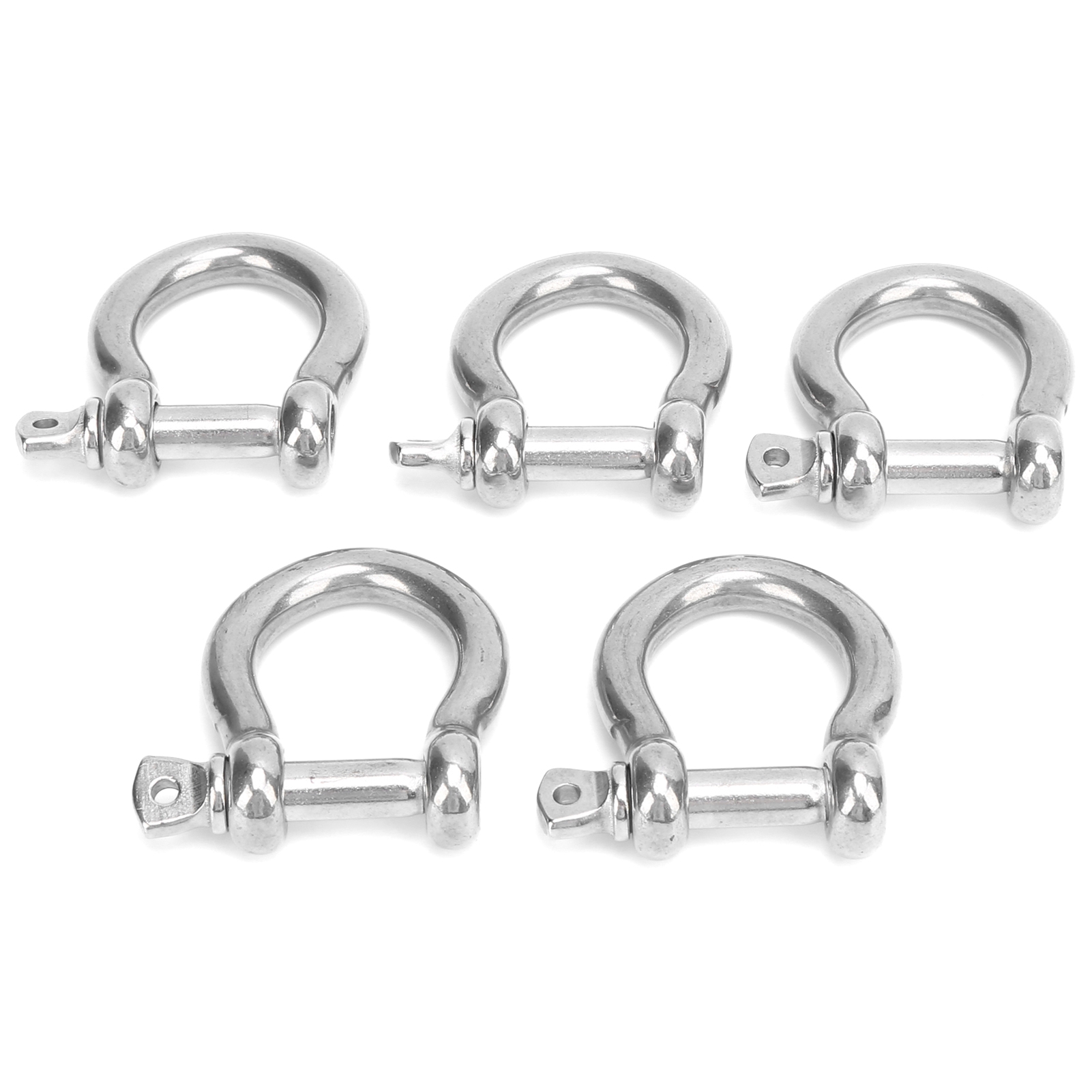 Corrosion Resistant Shackles, 5 Pk, Stainless Steel D,Rings for ...