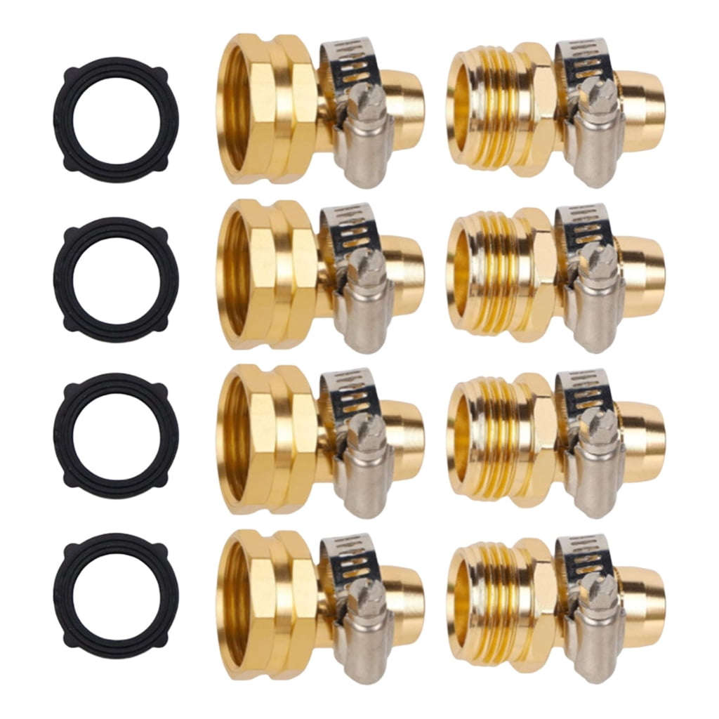 Corrosions Aluminum Garden Hose Repair Connectors with Stainless Clamps ...