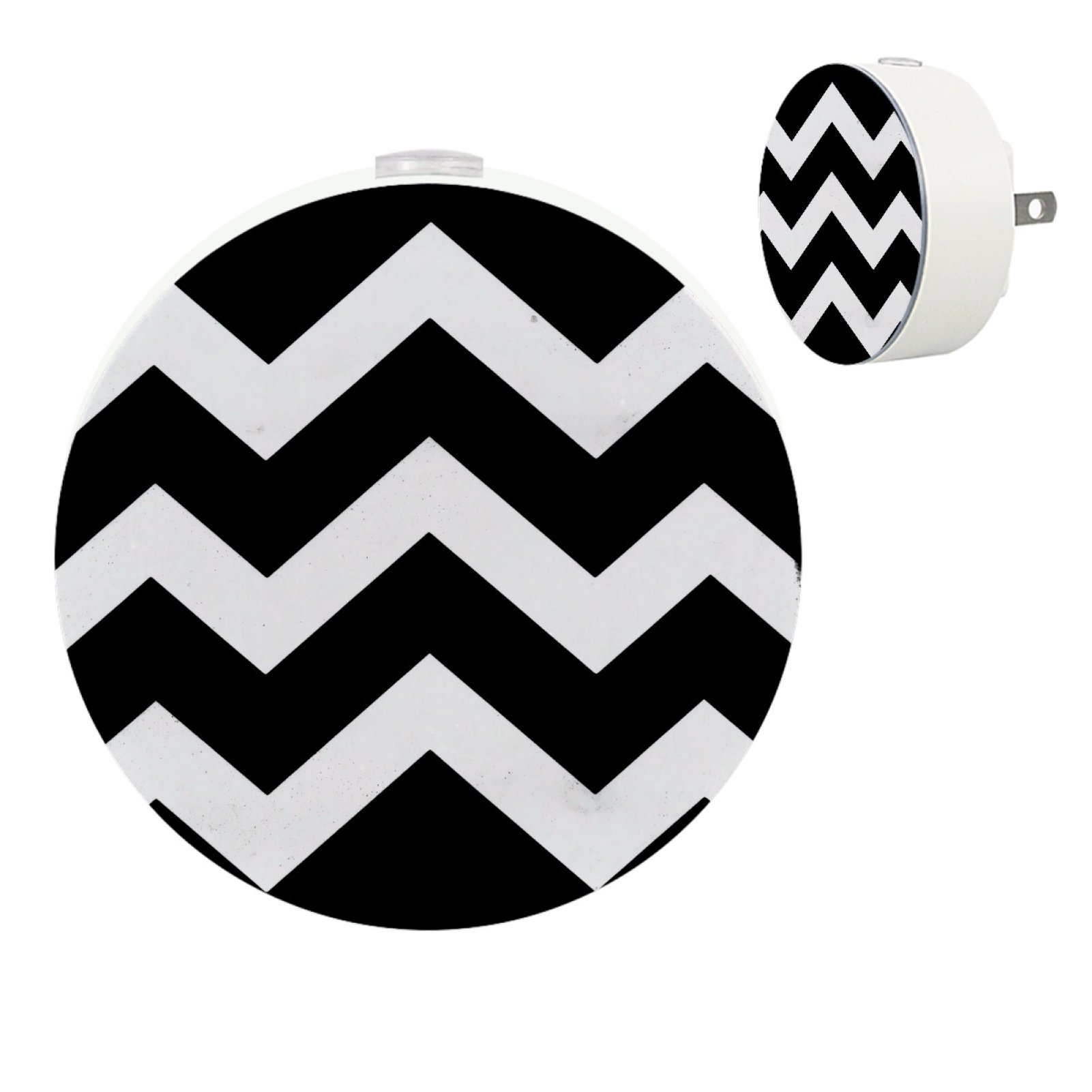 Corrugated Black and White Automatic night lights plug into wall Dusk ...