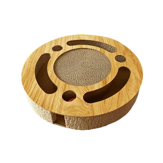 Corrugated Cardboard Cat Scratcher with Ball Track for Indoor Cats ...