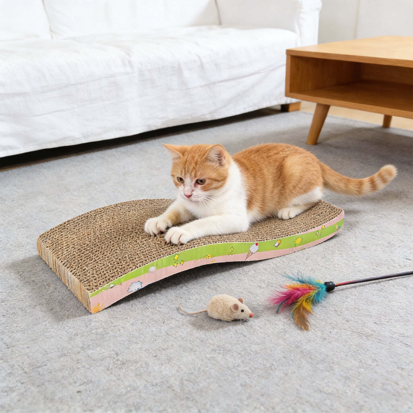 Corrugated Cardboard Cat Scratching Board Claw Sharpener Scratch Pad ...