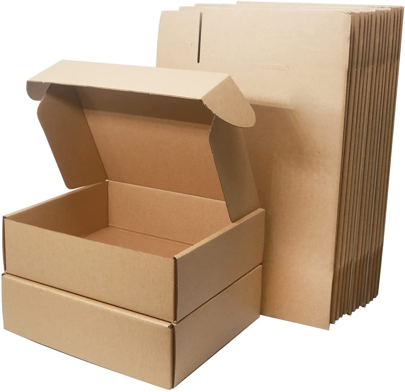 Corrugated Cardboard Shipping Boxes, 10"x8"x2.7" Small Parcel Boxes ...