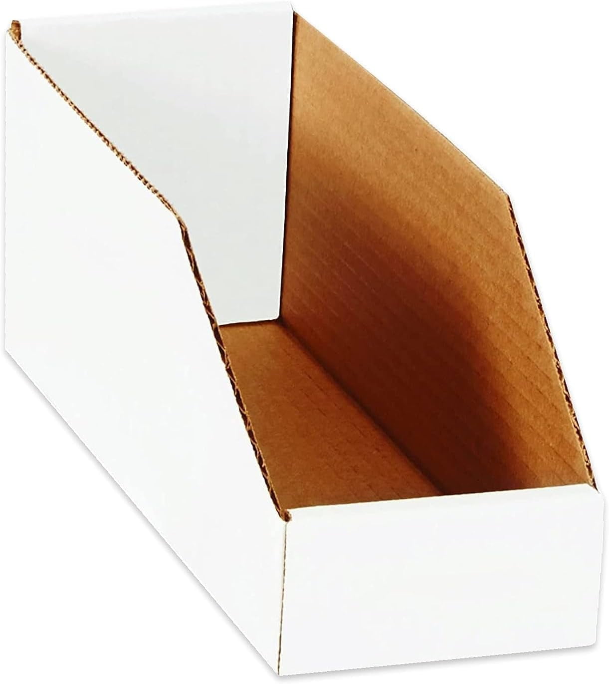 Corrugated Cardboard Storage Bins Holder 4" x 12" x 4.5" (50 Pack ...
