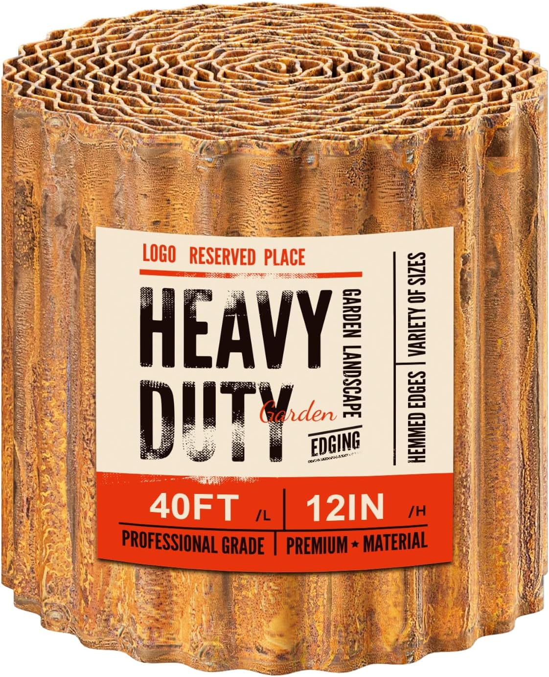 Corrugated Garden Edging Border,12" x 40' Landscape Paver Edging, Tall ...