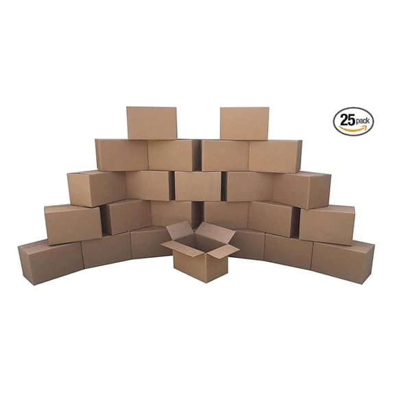 Corrugated Medium Mail and Shipping packaging boxes - 25 pack, 16 x 12 ...