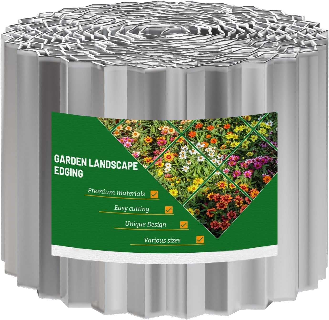 Tufmunb Corrugated Metal Garden Edging, 6" x 20Ft, Lawn, Flower Bed ...