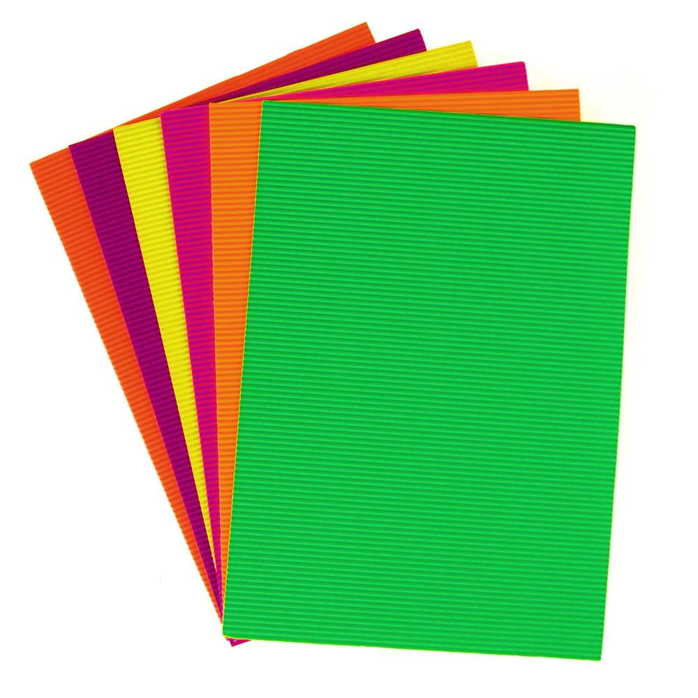 Corrugated Paper Card-stock Sheets, Assorted, 11-Inch, Neon Medley ...