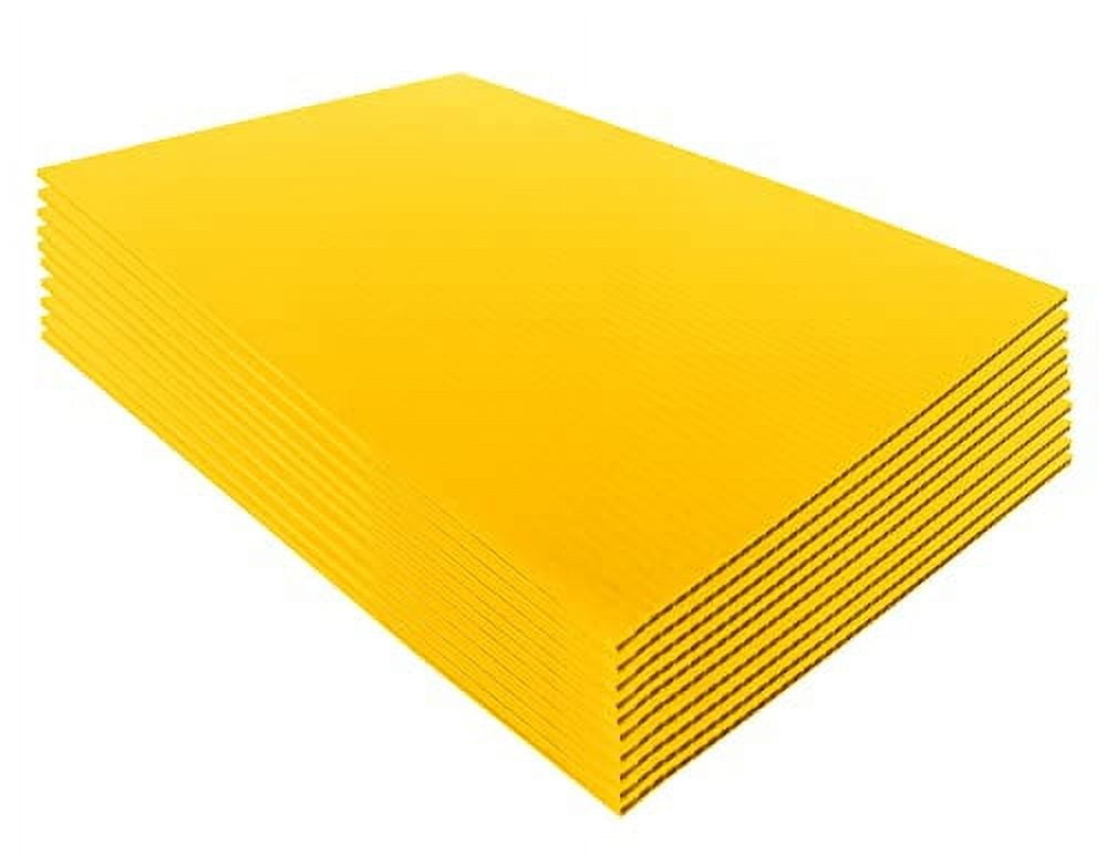 Corrugated Plastic Board 18x24 25 Pack Yellow Coroplast Sheets 18x24 ...
