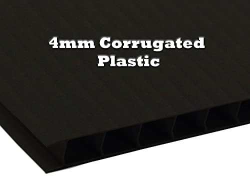 Corrugated Plastic Board 20x20 100Pack Black Coroplast Sheets 20x20 ...