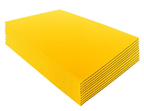 Corrugated Plastic Board 20x20 25 Pack Yellow Coroplast Sheets 20x20 ...