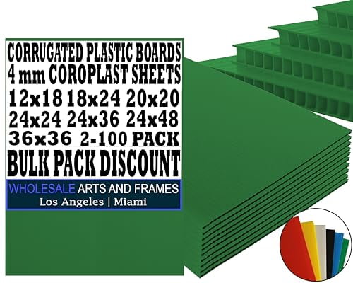 Corrugated Plastic Board 24x36 25 Pack Green Coroplast Sheets 24x36 ...