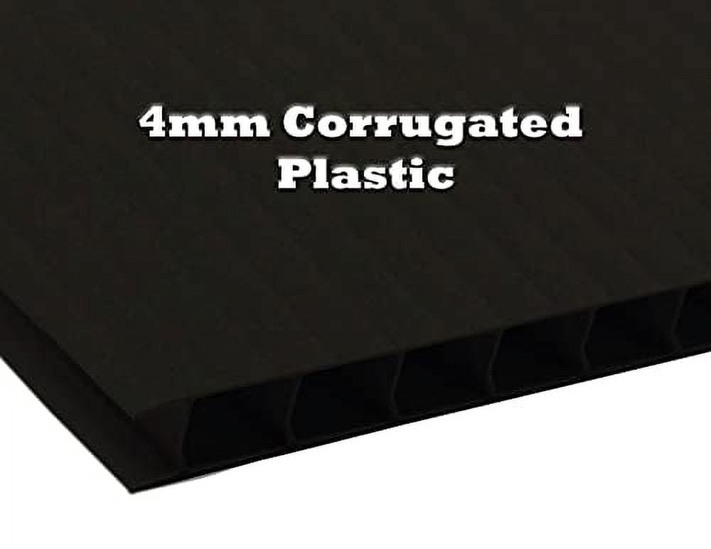 Corrugated Plastic Board 24x48 25 Pack Black Coroplast Sheets 24x48 ...