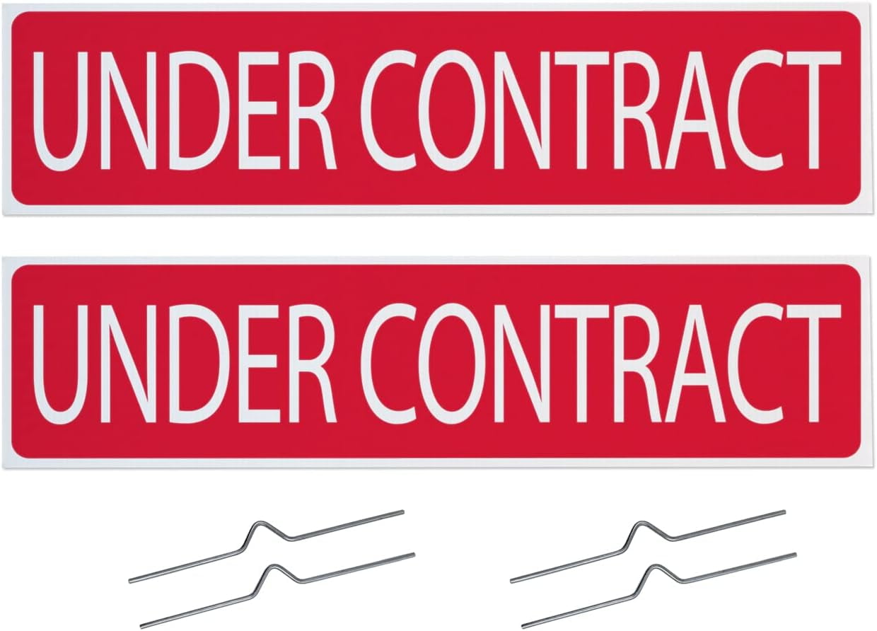 Corrugated Plastic Real Estate Sign Riders, Waterproof 6" x 24" Outdoor ...