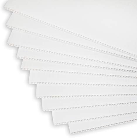 Corrugated Plastic Sheets | 17in x 13in | 10 Pack | Blank Coroplast ...