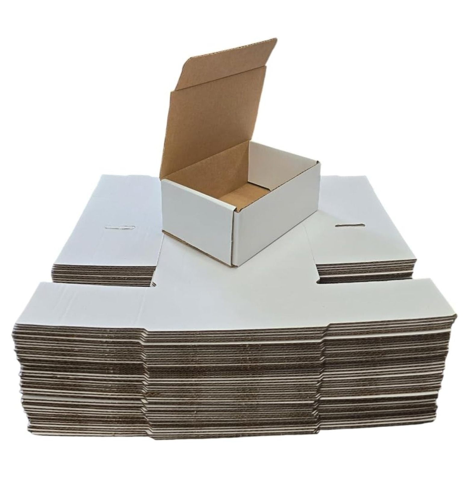 Corrugated Shipping Boxes 7x5x3 - 200 Pack White Plain Mailer Boxes ...