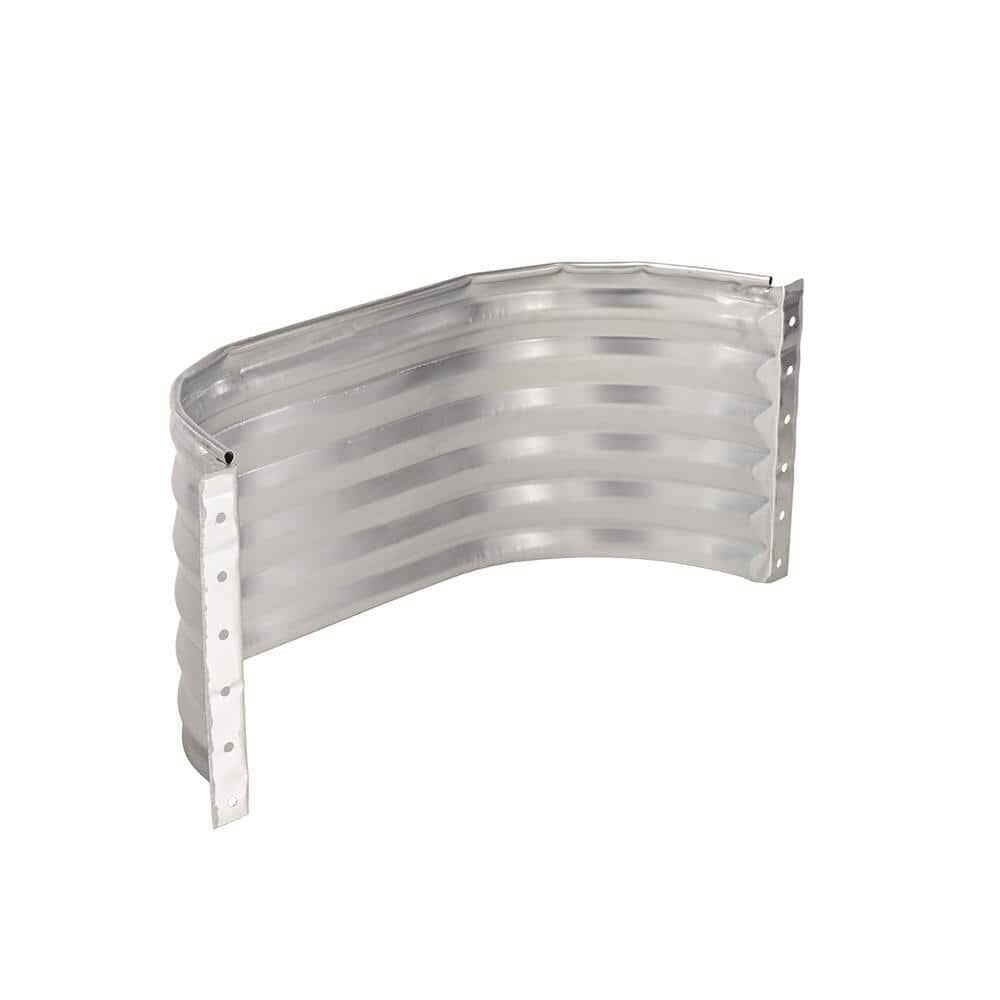 Corrugated Steel Straight Area Window Well 37" W x 12" D x 18" H ...