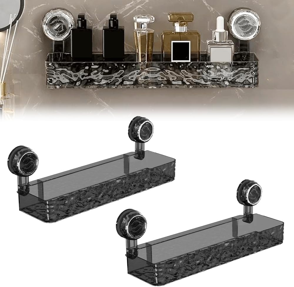 Corrugated Suction Cup Storage Holder, 2025 New Movable Shower Shelf ...