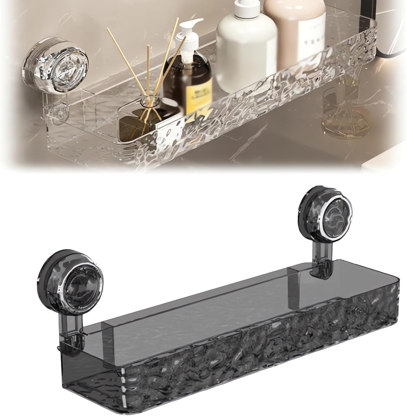 Corrugated Suction Cup Storage Holder, Light Glacier Pattern Suction ...