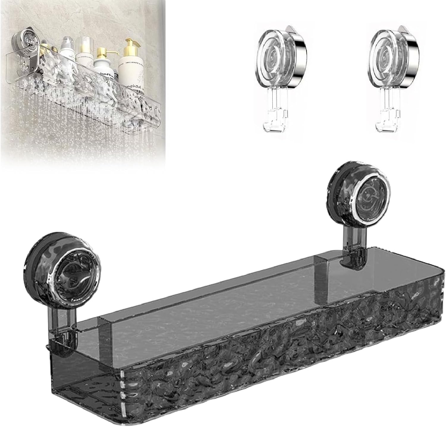 Corrugated Suction Cup Storage Holder, Light Luxury Style Glacier ...