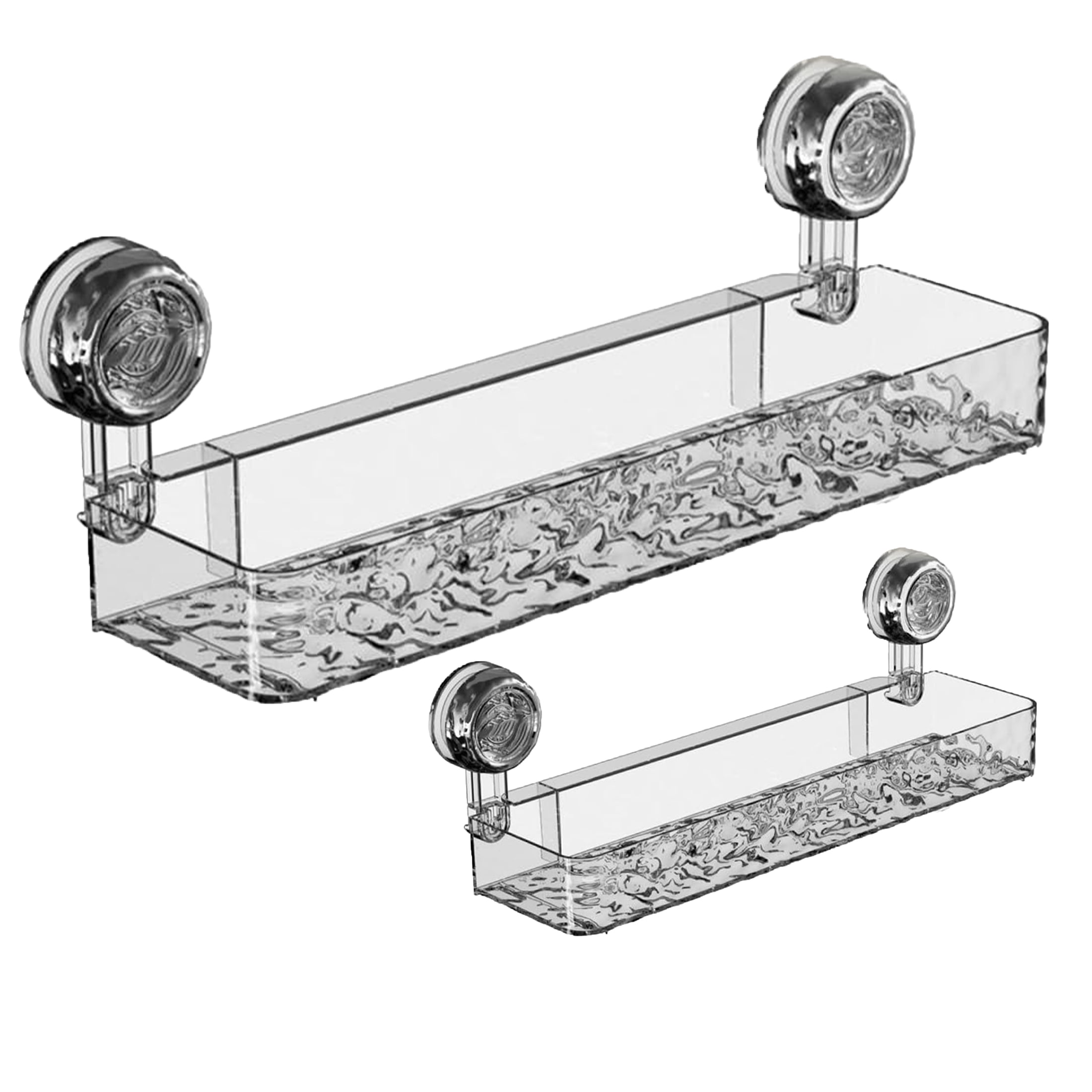 Corrugated Suction Cup Storage Holder Movable Shower Shelf No-Drill ...