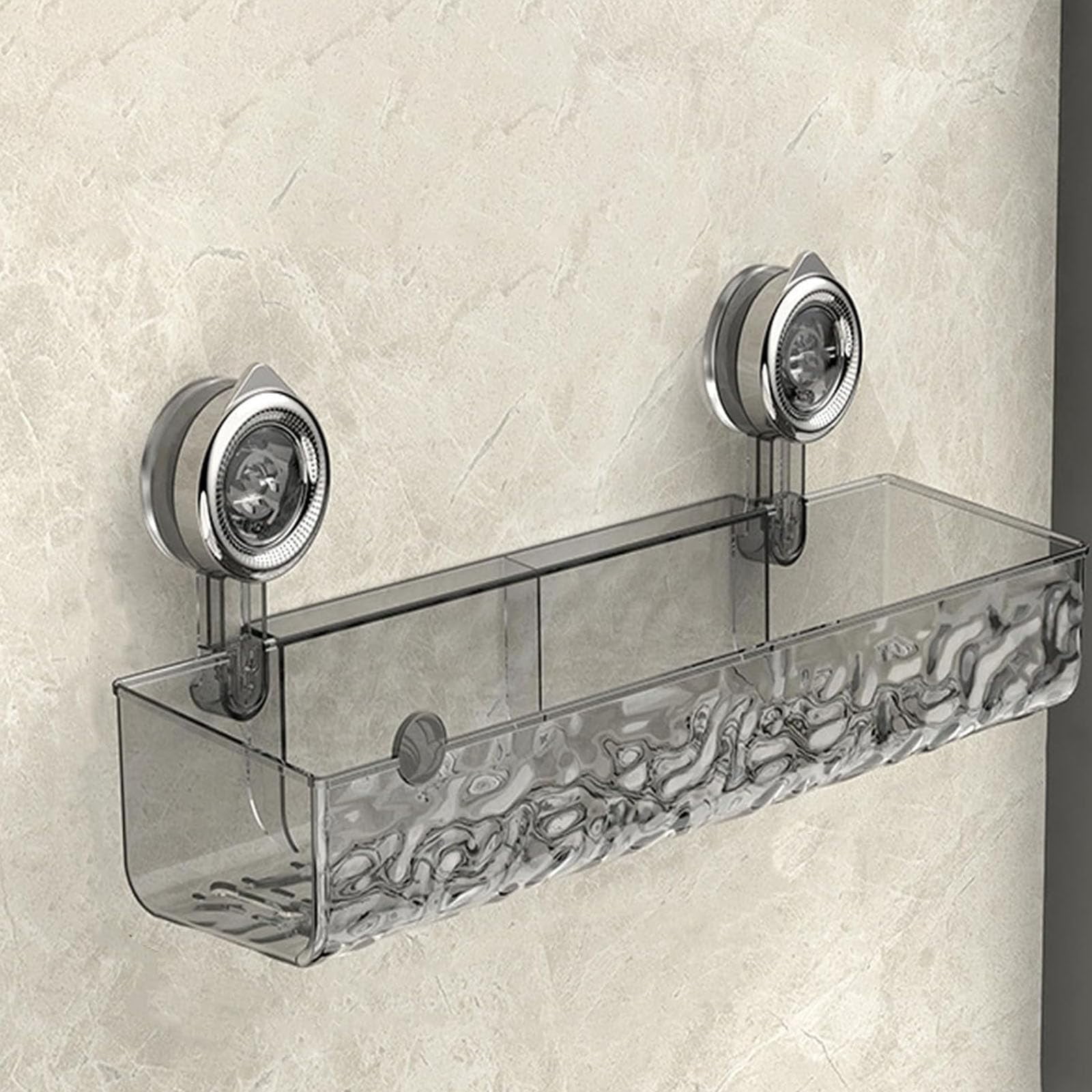 Corrugated Suction Cup Storage Holder, No-Drill Removable Bathroom ...