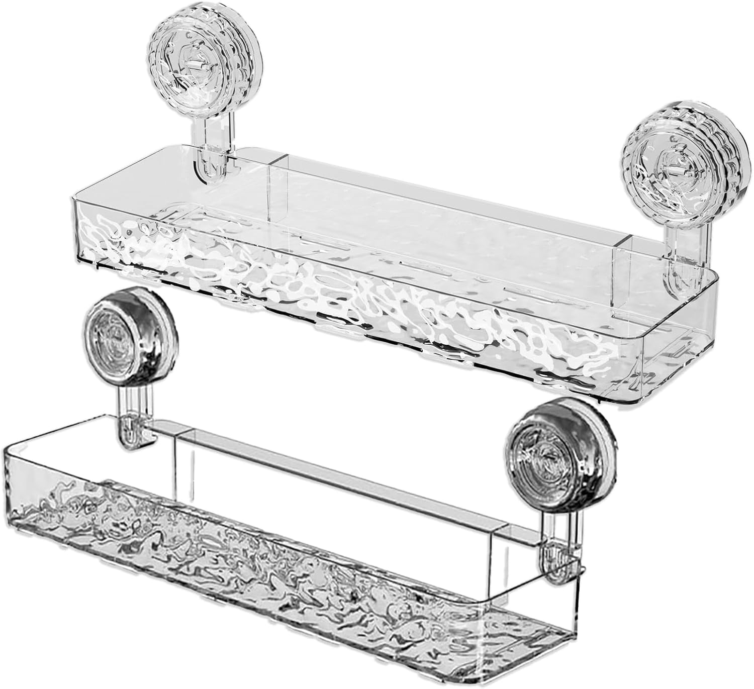 Corrugated Suction Cup Storage Holder, Raidley Bathroom Storage Shelf ...