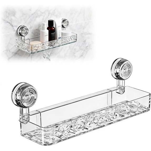Corrugated Suction Cup Storage Holder – Strong Grip Shower Caddy, No ...
