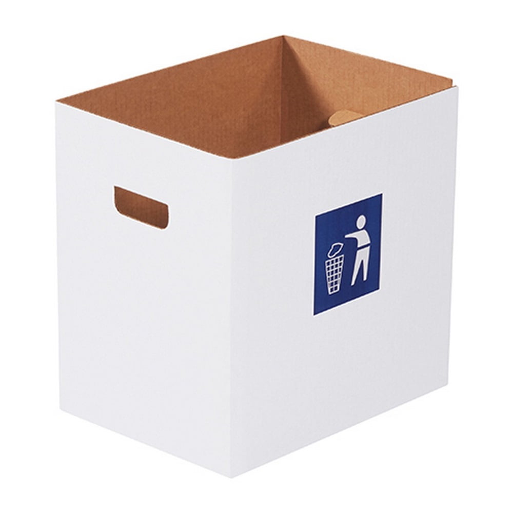Partners Brand Corrugated Trash Can,w/Waste Lo,PK20 CRR7W - Walmart.com