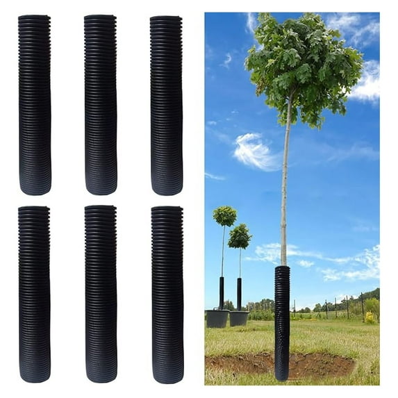 Corrugated Tree Guards, 6Pcs Tree Trunk Protectors Guard Tube Wraps to ...