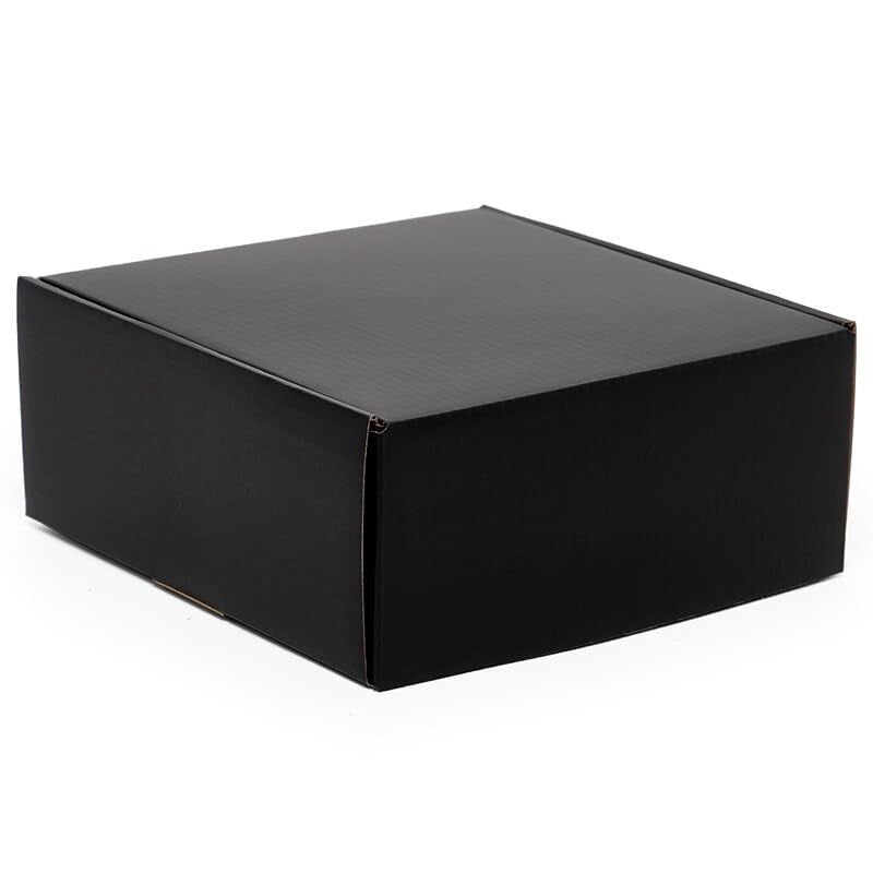 Corrugated Tuck Top Box - Black - 8" x 8" x 8" - Case of 10 - Walmart.com